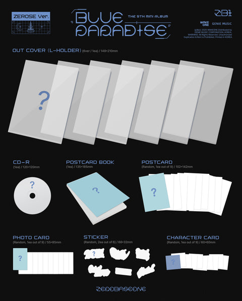 [PRE-ORDER] ZEROBASEONE - 5th mini album [BLUE PARADISE] (ZEROSE Ver.) – Kpop Glow US